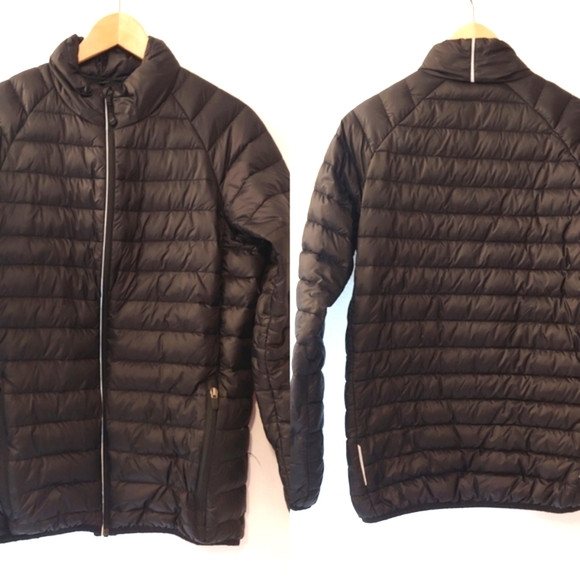 Asics | Jackets & Coats | Asics Down Filled Quilted Puffer Jacket Black ...